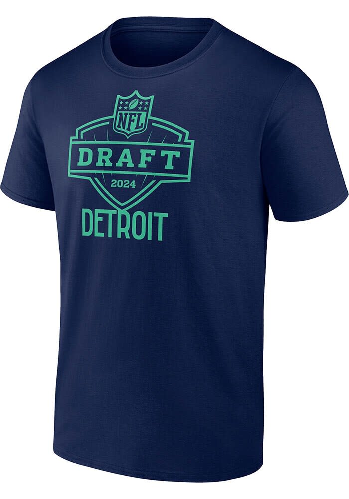Detroit Lions NAVY 2024 NFL Draft Detroit Short Sleeve T Shirt - 172807143