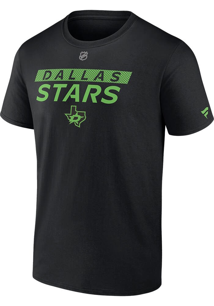 Dallas Stars BLACK Prime Alt Logo Short Sleeve T Shirt - 172808694