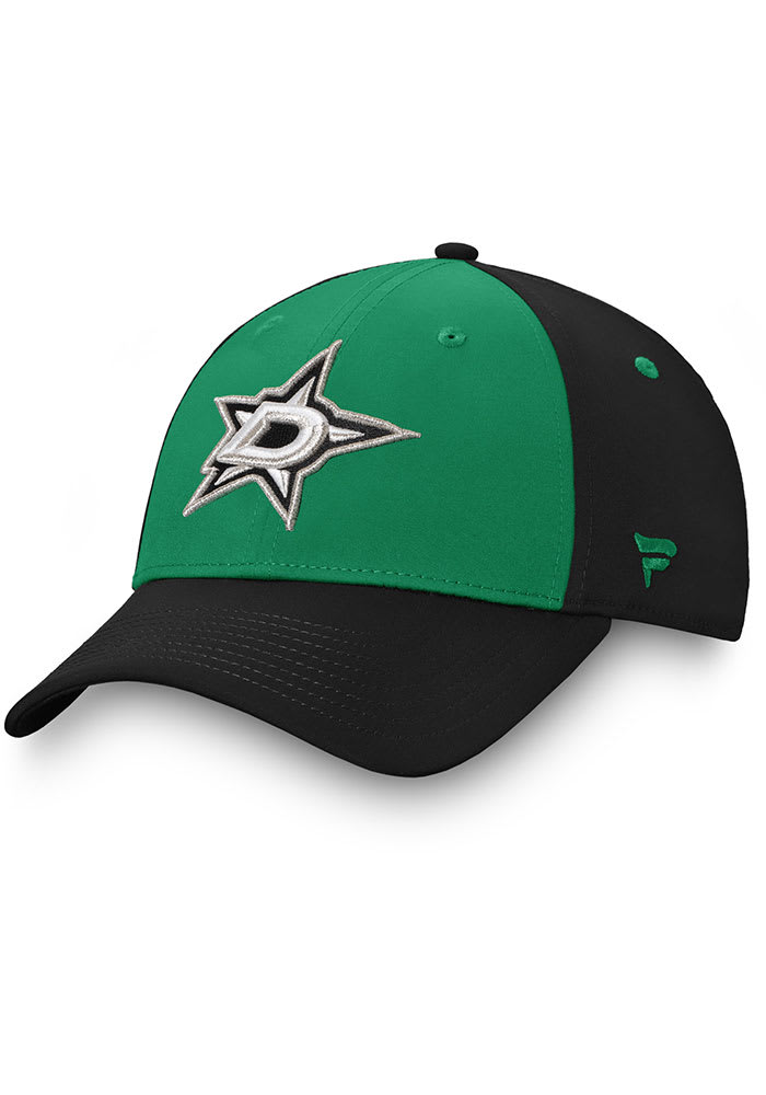Dallas Stars Mens BLACK Iconic 2T Flex Hat