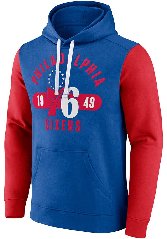 Philadelphia 76ers Mens BLUE Promo Cotton PO Hoodie - 17286189