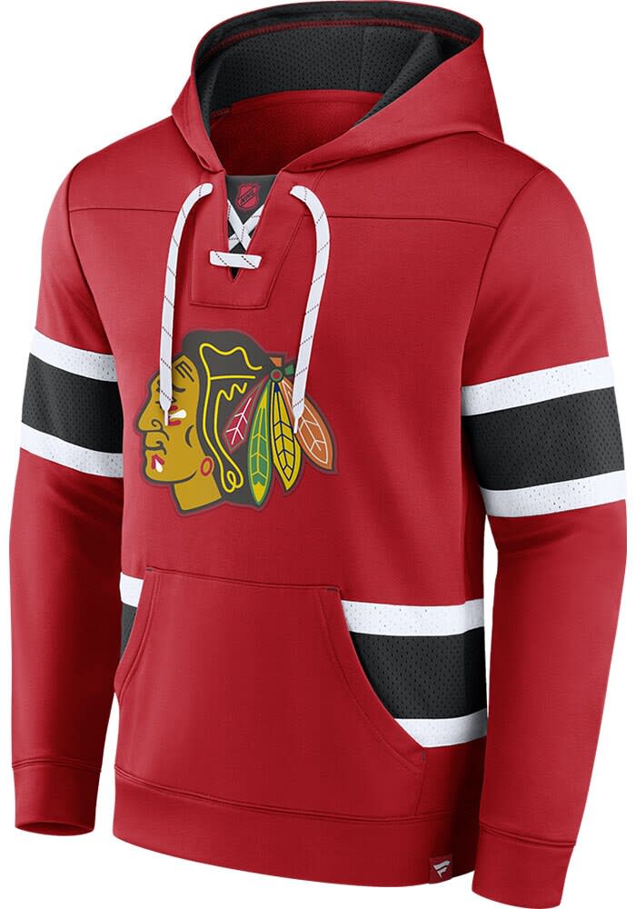 Chicago Blackhawks Mens Red Iconic Exclusive POH Long Sleeve Fashion ...