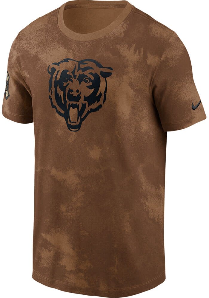 Nike Chicago Bears Brown Salute To Service Sideline Short Sleeve T ...