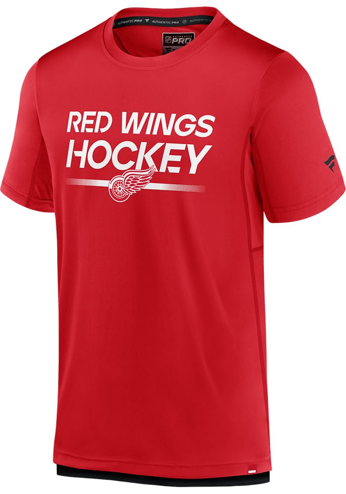 Detroit Red Wings Red Authentic Pro Tech Short Sleeve T Shirt - 17289955
