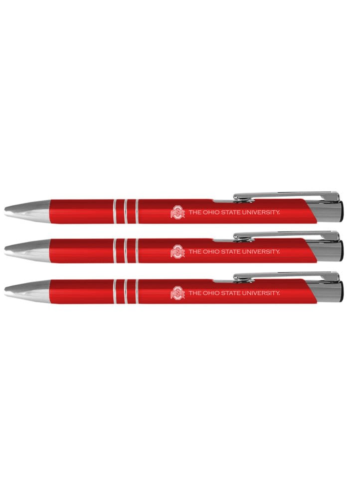 Ohio State Buckeyes Red 3 Pack Ball Point Pen - 40140092