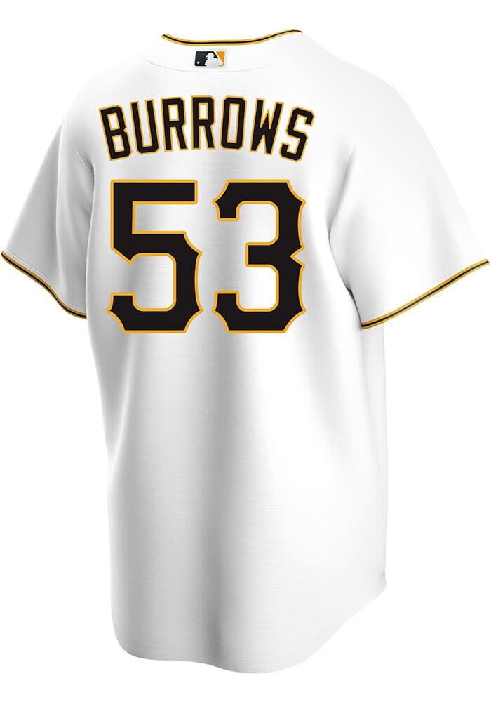 Michael Burrows Pittsburgh Pirates Mens Home Limited Baseball Jersey ...