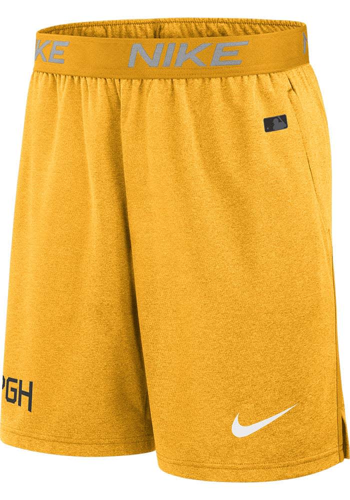 Pittsburgh Pirates Mens Nike GOLD Script Knit Shorts - 173201273