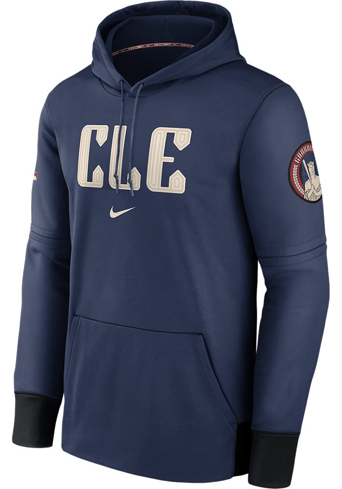 Cleveland Guardians Mens Nike NAVY Dri-Fit Hood