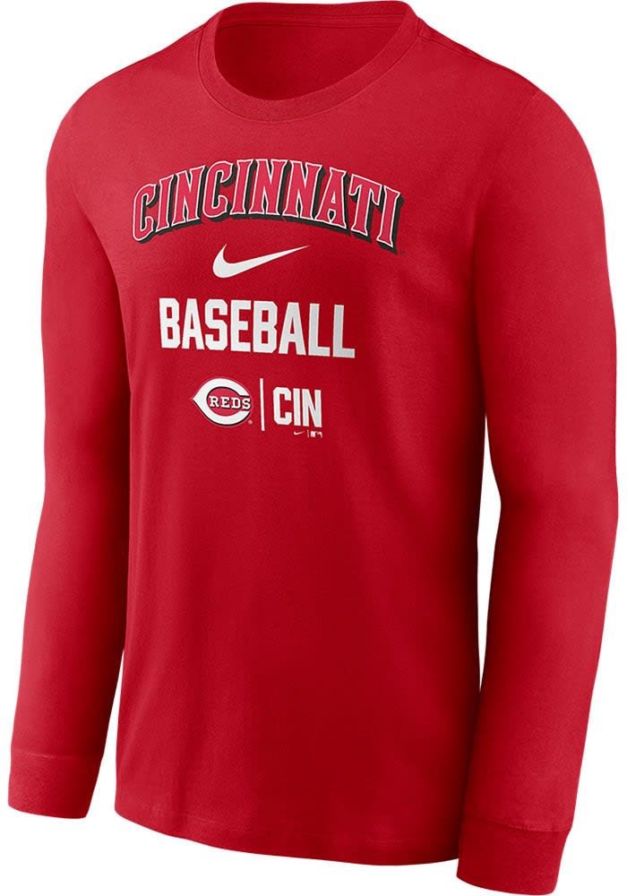 Nike Cincinnati Reds Local Team Phrase Long Sleeve T Shirt Red - 173202358
