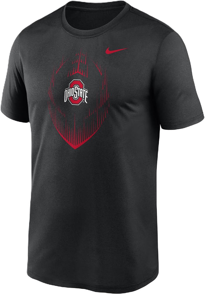 Nike Ohio State Buckeyes BLACK Dri-Fit Legend Graphic Short Sleeve T ...