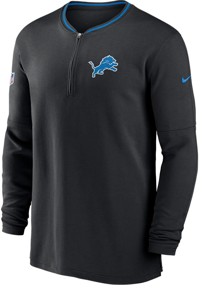 Nike Detroit Lions Mens BLUE Sideline Coach Pullover - 173204434