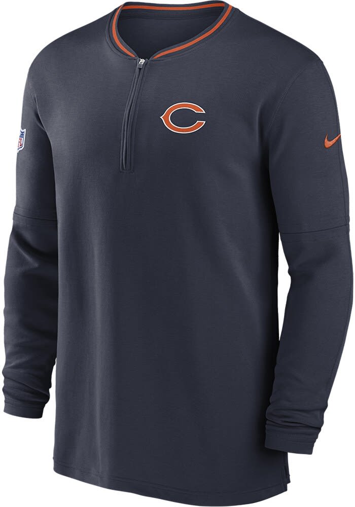 Nike Chicago Bears Mens NAVY Sideline Coach Pullover - 173204440