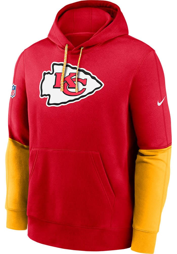 Nike Kansas City Chiefs Mens Red Sideline Club Hoodie - 173204487