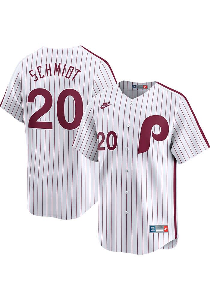 Philadelphia Phillies Mike Schmidt Nike WHITE Throwback Cooperstown ...
