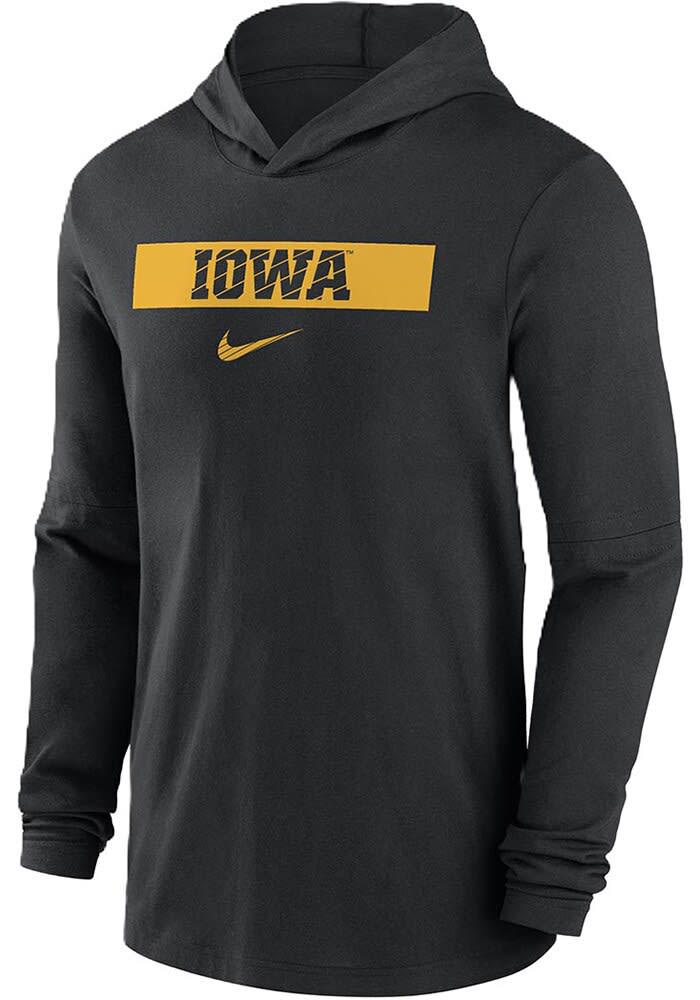 Iowa Hawkeyes Mens Nike BLACK Sideline Hood - 173208330