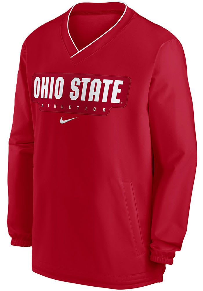 Nike Ohio State Buckeyes Mens Sideline Windshirt Red Pullover Jackets ...