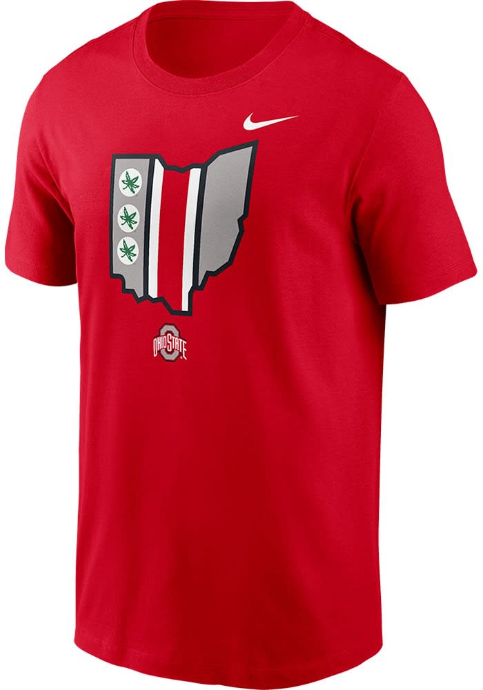 Nike Red Ohio State Buckeyes Seasonal State Short Sleeve T Shirt ...