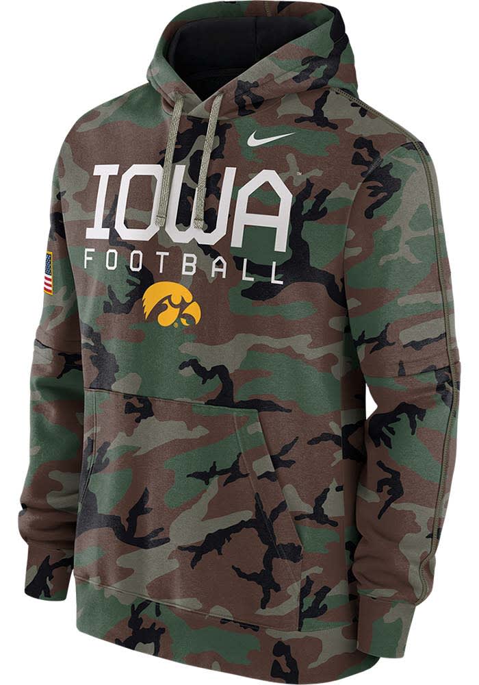 Nike Mens CAMO Iowa Hawkeyes Military Appreciation Fleece Hoodie ...