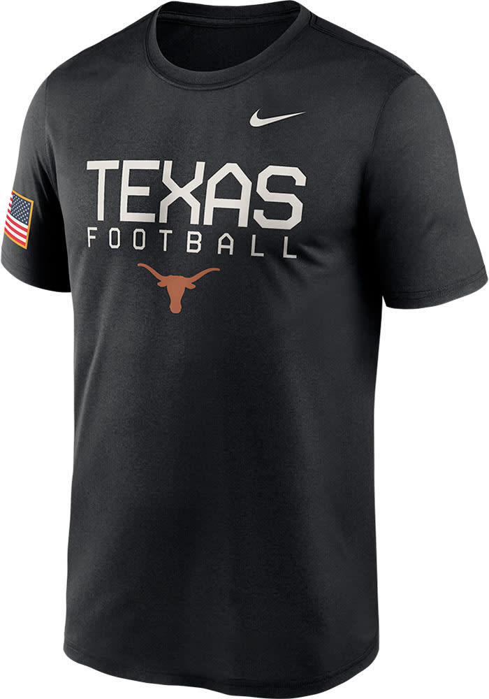 Nike Texas Longhorns BLACK Military Appreciation Legend Short Sleeve T ...