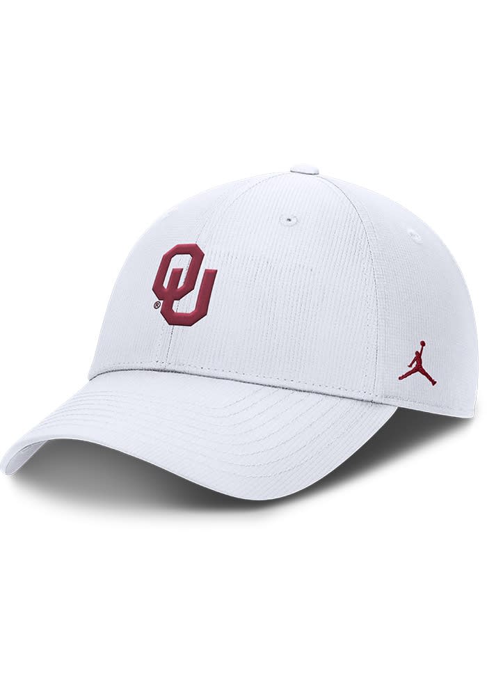 Nike Oklahoma Sooners WHITE Dri-Fit Club Structured Adjustable Hat ...