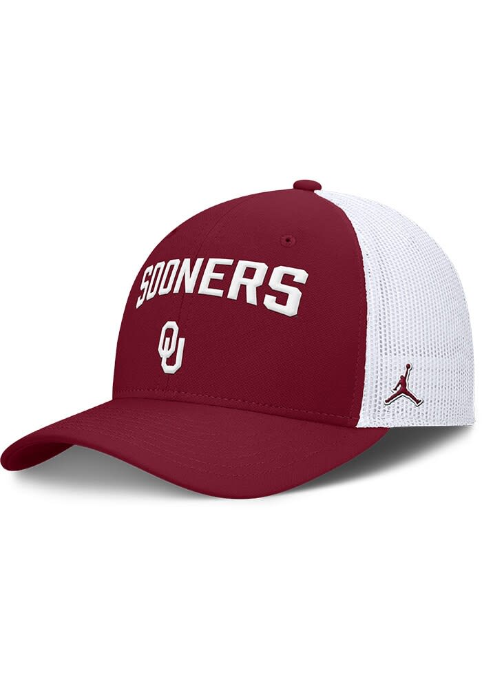 Nike Oklahoma Sooners CARDINAL Dri-Fit Rise Structured Trucker ...
