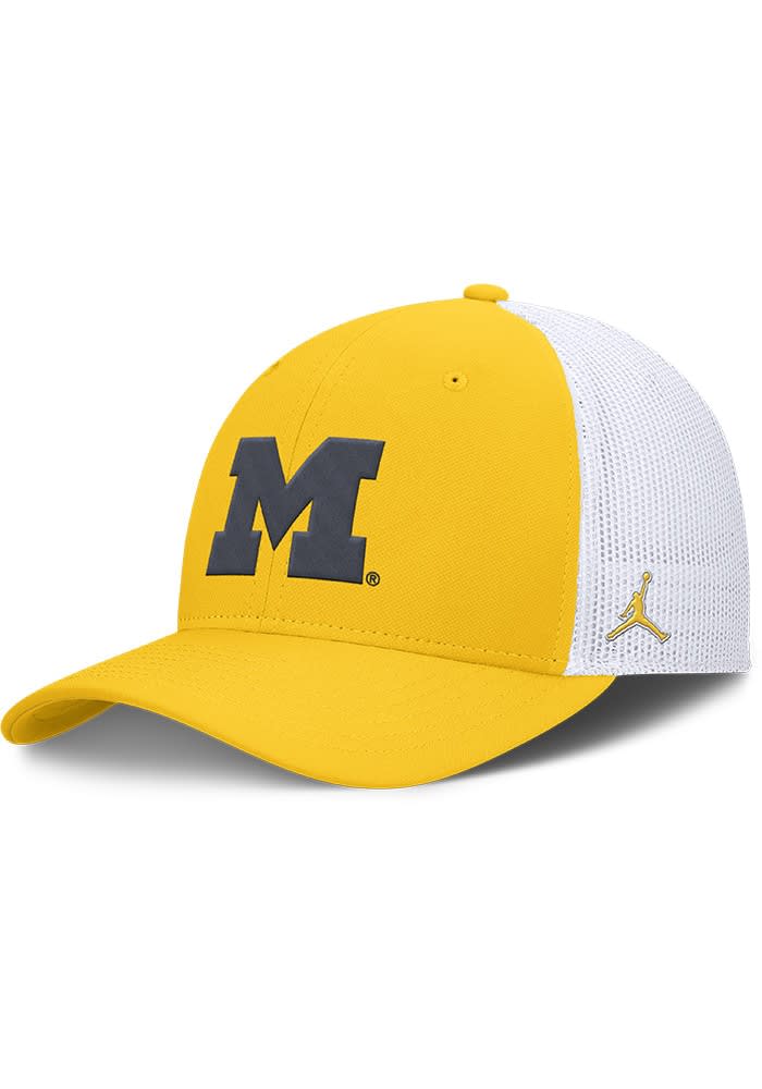 Michigan Wolverines Mens Rise Structured Futura Trucker Cap YELLOW Nike ...
