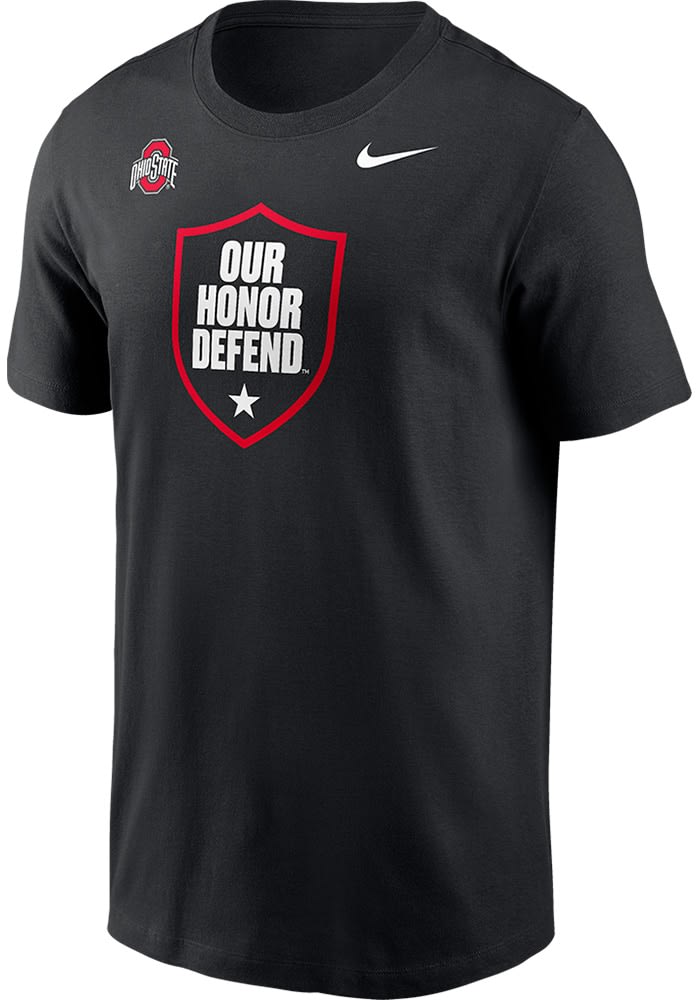 Nike Ohio State Buckeyes BLACK Our Honor Defend Short Sleeve T Shirt ...