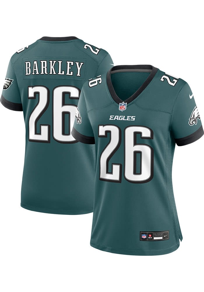 Saquon Barkley Womens Philadelphia Eagles TEAL Home Football Jersey ...