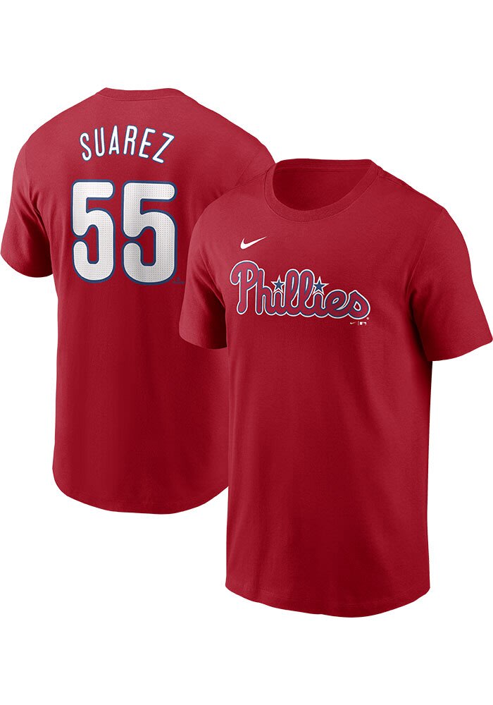 Ranger Suarez Philadelphia Phillies Red Home Short Sleeve Player T ...