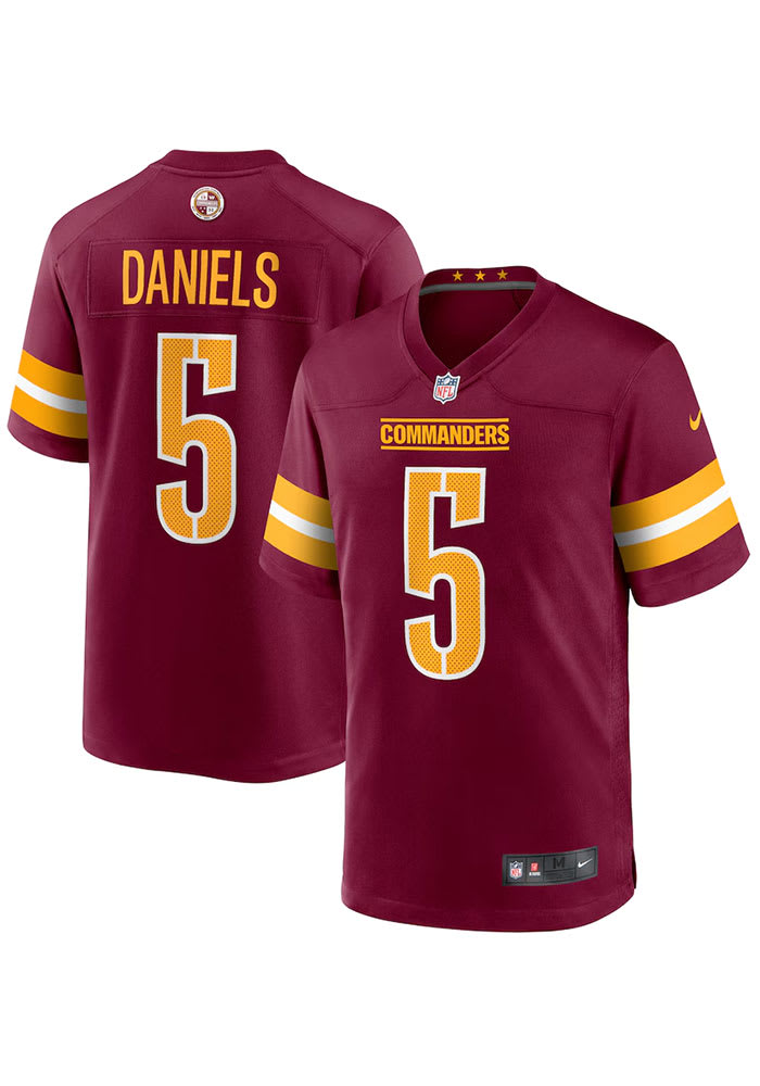 Jayden Daniels Washington Commanders MAROON Home Jersey - 173213183