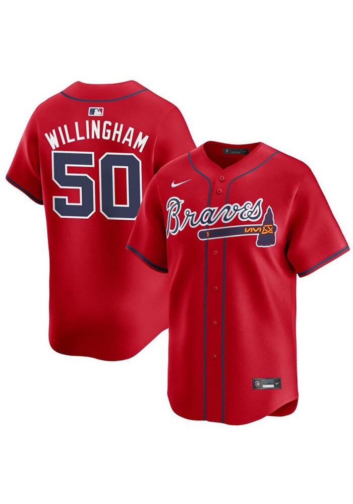 Amos Willingham Atlanta Braves Mens Red Alt 2024 Limited Baseball ...