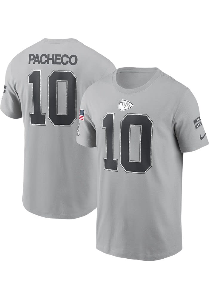 Isiah Pacheco Kansas City Chiefs GREY 2024 STS Short Sleeve Player T ...