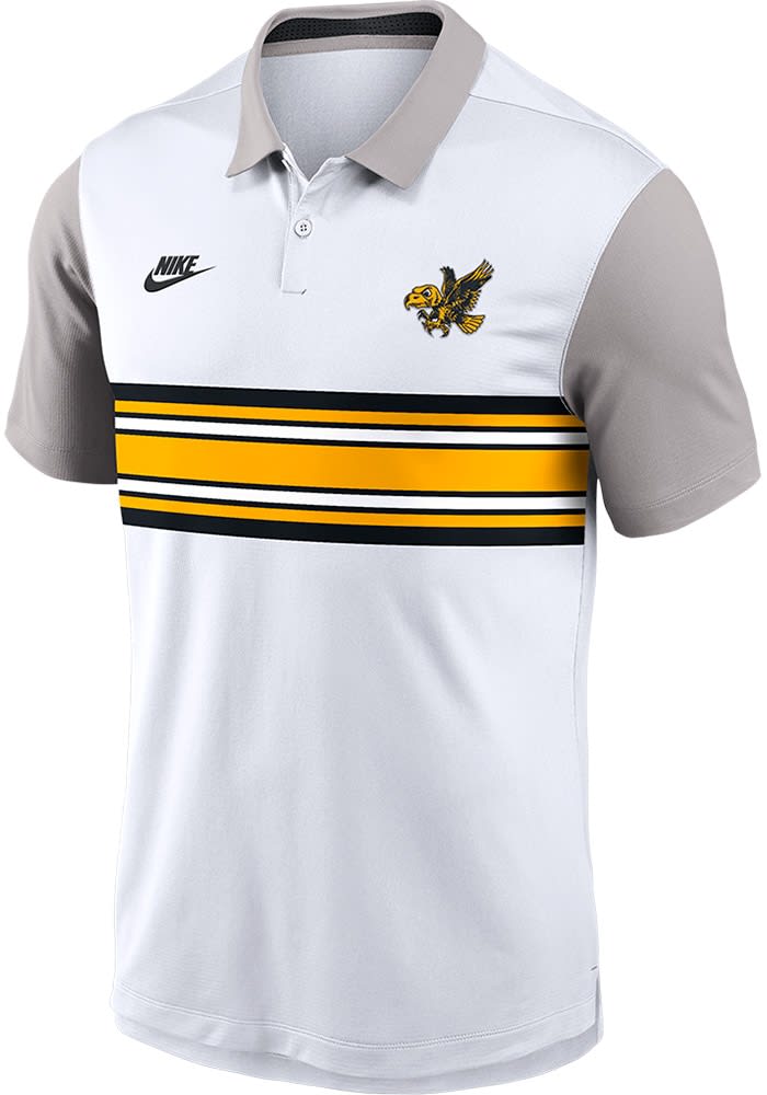 Nike Iowa Hawkeyes Mens Vapor White Short Sleeve Polo - 173216063