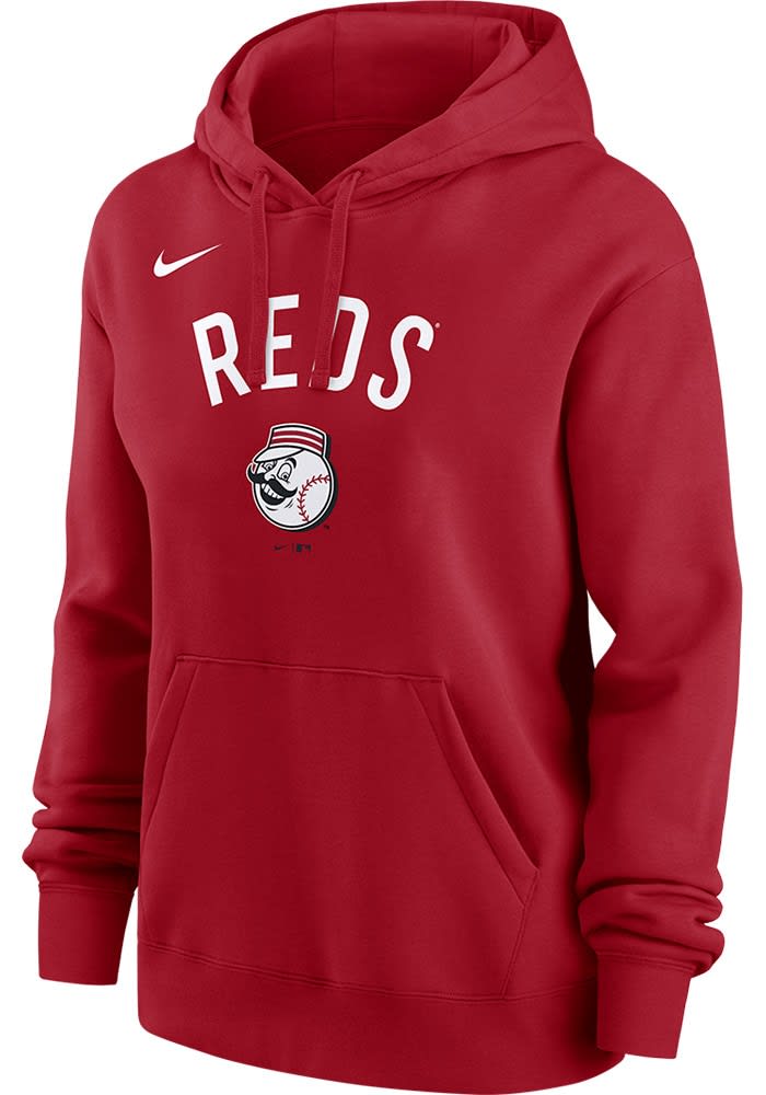 Nike Cincinnati Reds Womens Red Slant Hoodie - 173216890