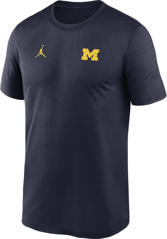 Nike Michigan Wolverines BLUE Sideline Legend Short Sleeve T Shirt ...