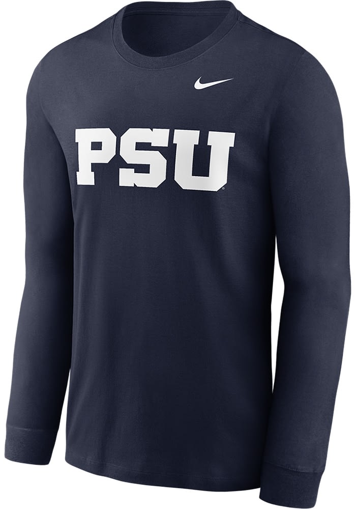 Nike Penn State Nittany Lions Alternate Logo Long Sleeve T Shirt NAVY ...