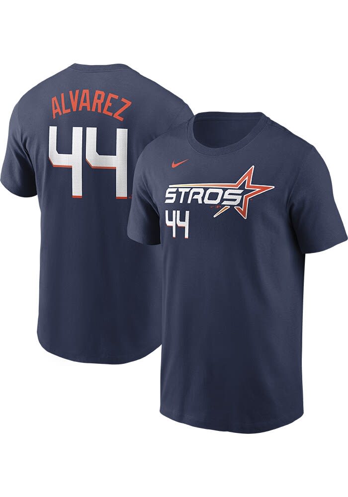 Yordan Alvarez Houston Astros NAVY City Connect Short Sleeve Player T ...
