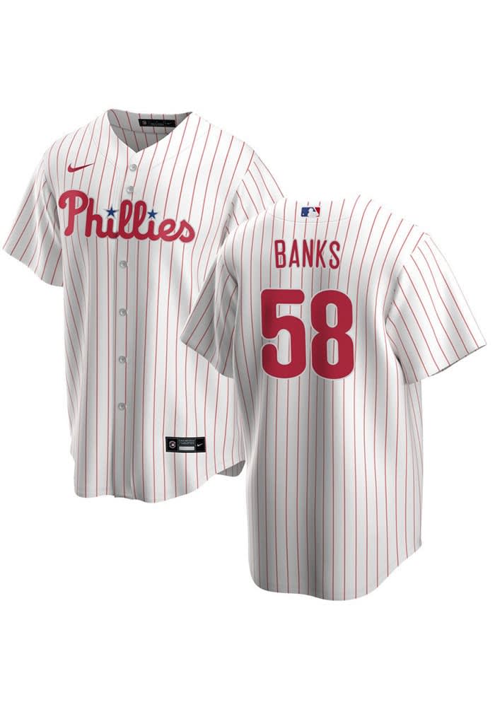 Tanner Banks Philadelphia Phillies Mens Replica White Home Jersey ...