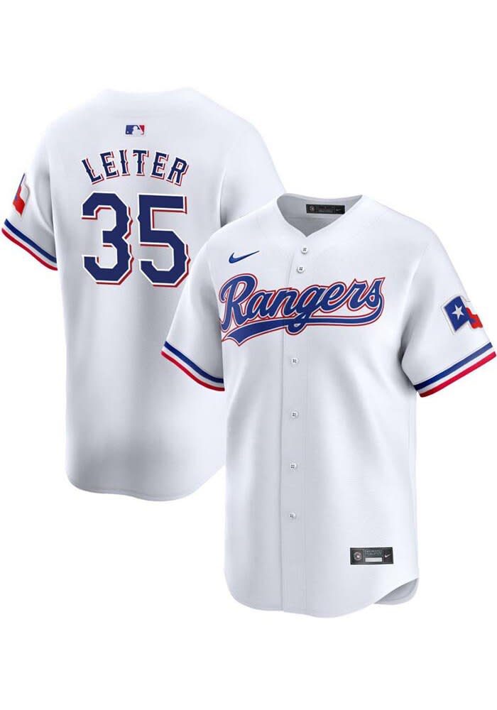 Jack Leiter Texas Rangers Mens White Home 2024 Limited Baseball Jersey ...
