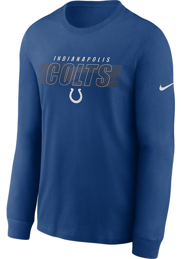 Nike Indianapolis Colts Playbook Long Sleeve T Shirt BLUE - 17324291