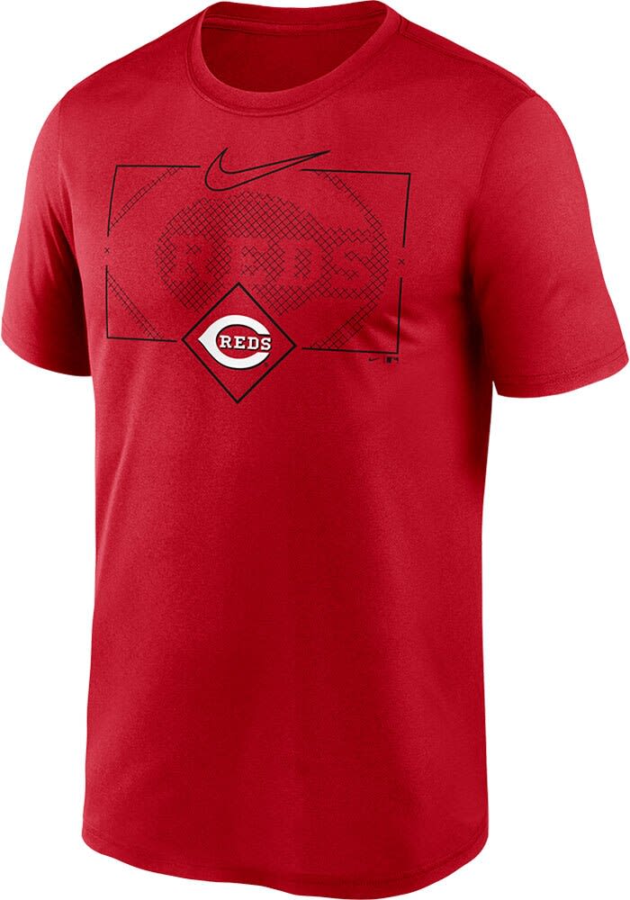 Nike Cincinnati Reds Red DIAMOND VIEW LEGEND Short Sleeve T Shirt ...