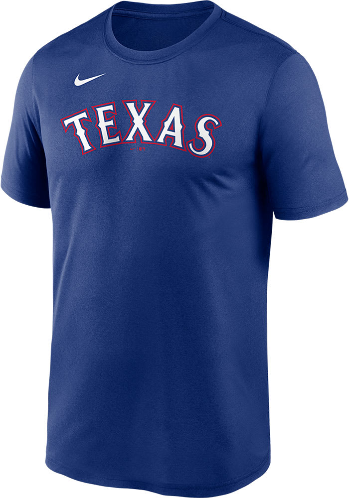Nike Texas Rangers ROYAL WORDMARK LEGEND Short Sleeve T Shirt - 17324975