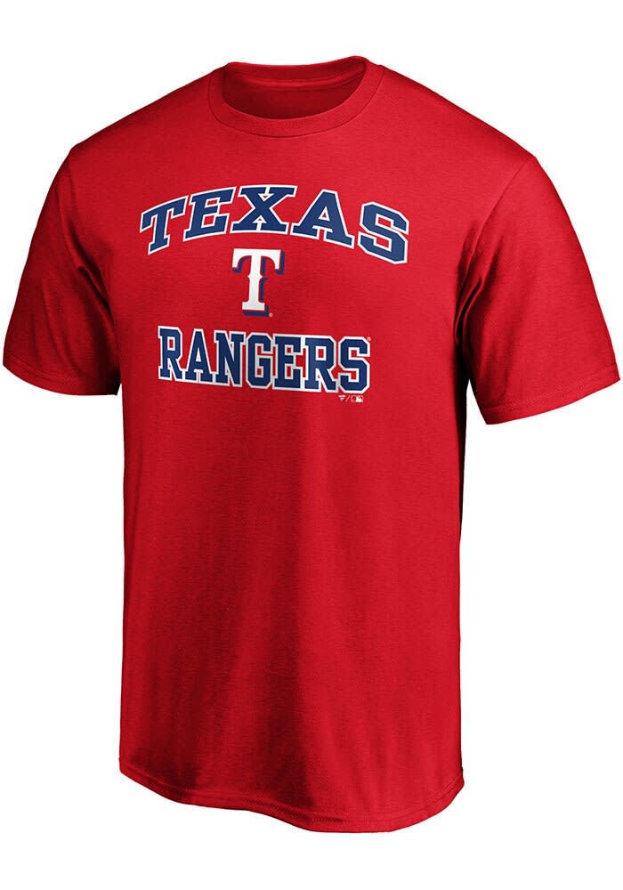 Texas Rangers Red HEART AND SOUL Short Sleeve T Shirt - 17325129