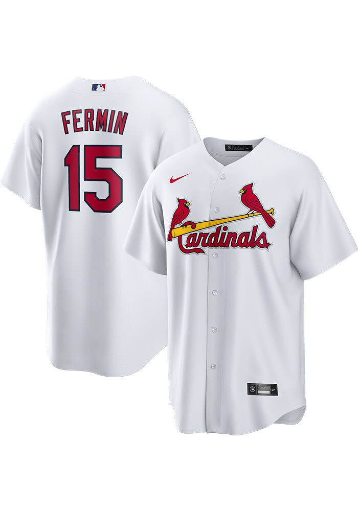 Jose Fermin St Louis Cardinals Mens Replica WHITE Home Jersey - 17327793