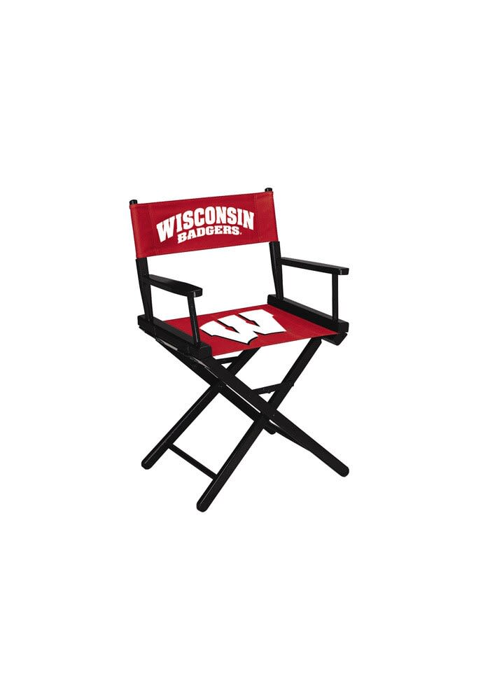 Wisconsin Badgers Table Height Director's Chair - BLACK