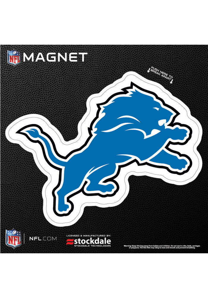 Detroit Lions 6x6 Logo Car Magnet - Blue