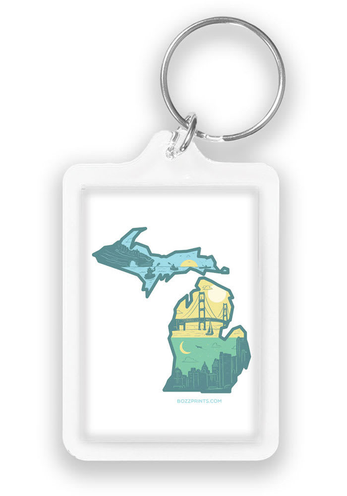 Michigan BLUE Layers of Keychain - 17760097