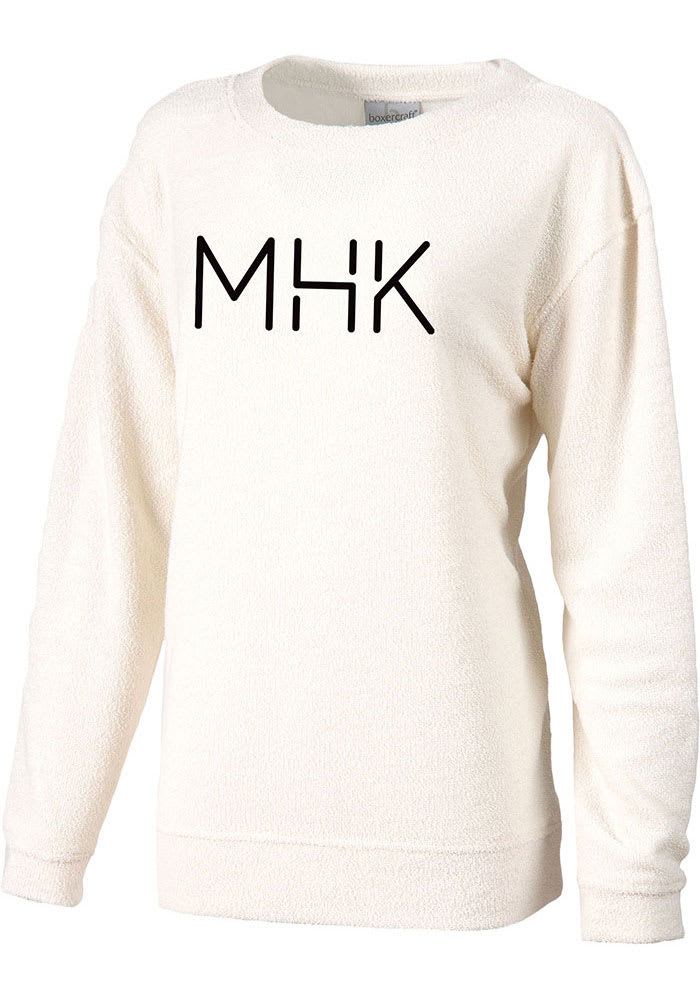 Manhattan Womens OATMEAL MHK Long Sleeve Crew Sweatshirt - 17770352