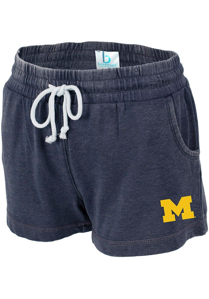 Michigan Wolverines BLUE Womens Rally Active Shorts - 17770436