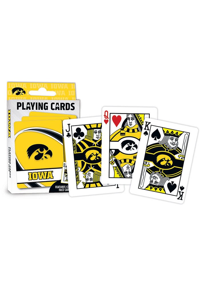 Iowa Hawkeyes Souvenir | Iowa Hawkeyes Playing Cards BLACK Team Logo ...