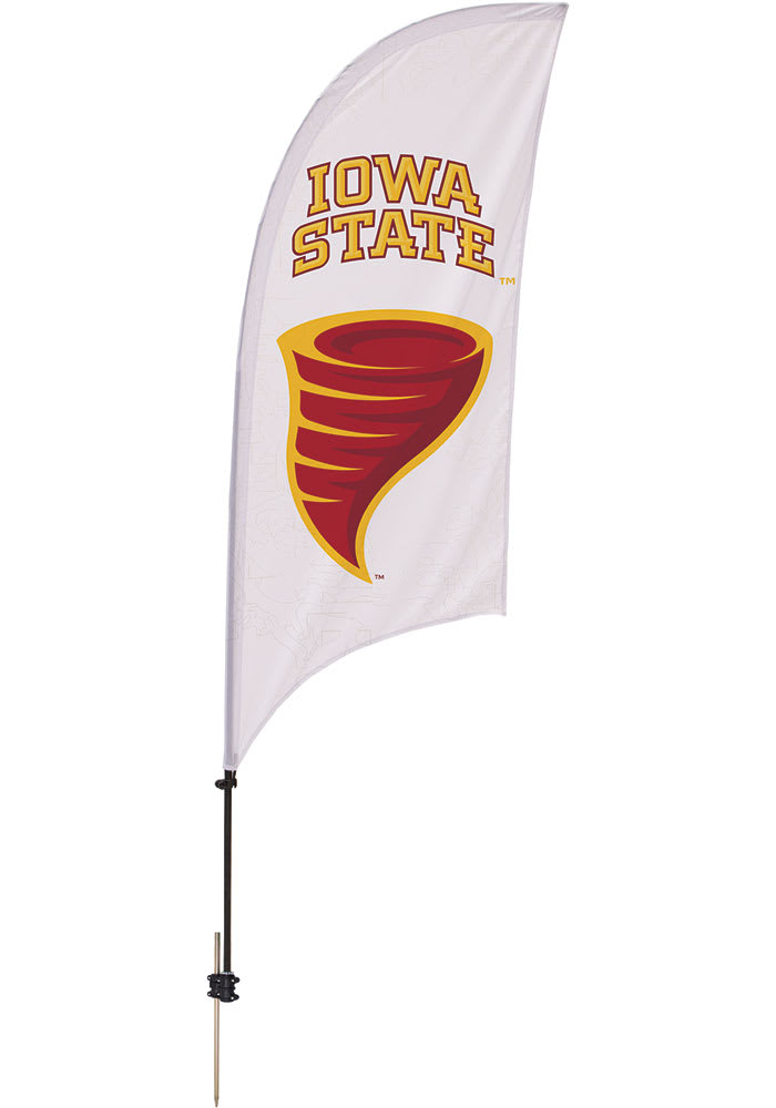 Iowa State Cyclones MAROON 7.5 Foot Spike Base Tall Team Flag - 1820087